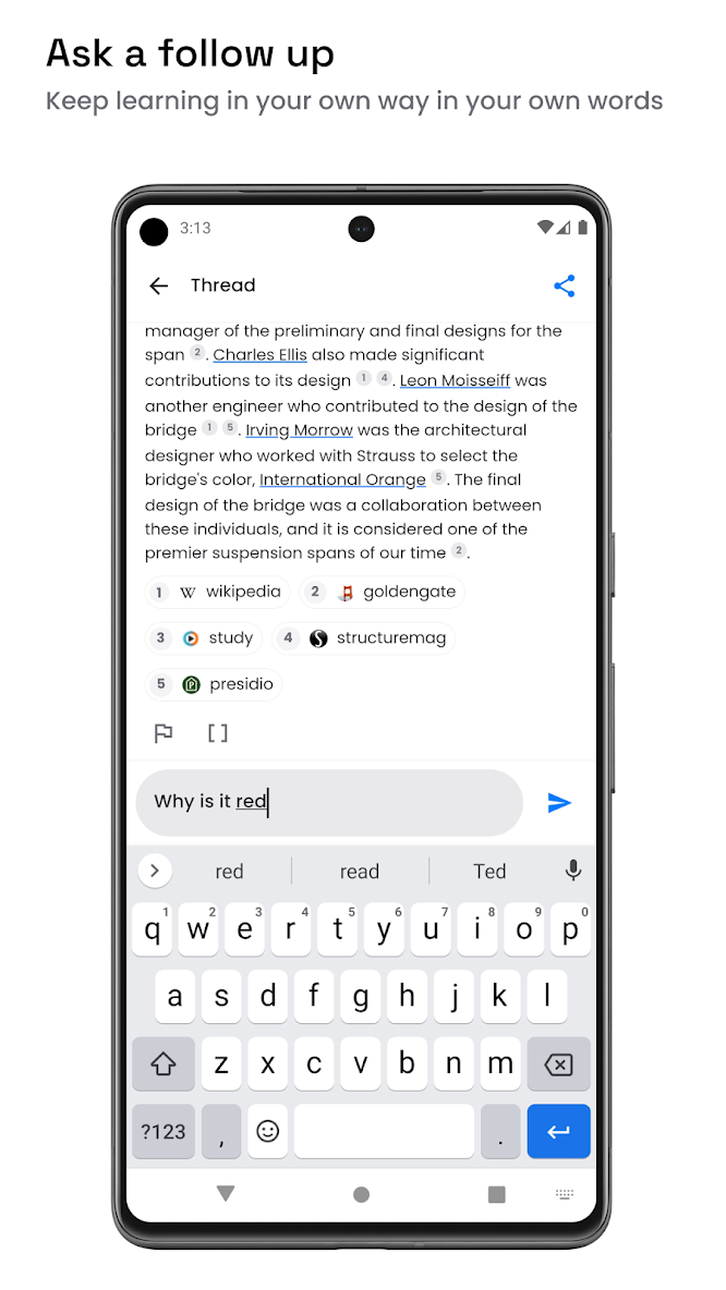 دانلود برنامه Perplexity - Ask Anything اندروید | بازار