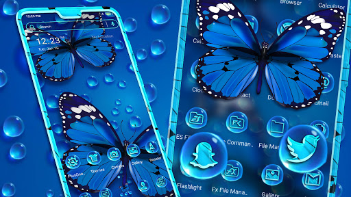 برنامه Blue Butterfly Launcher Theme دانلود کافه بازار
