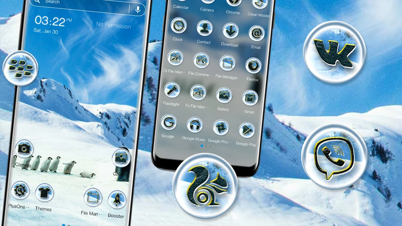 دانلود برنامه Ice Penguin Launcher Theme اندروید بازار
