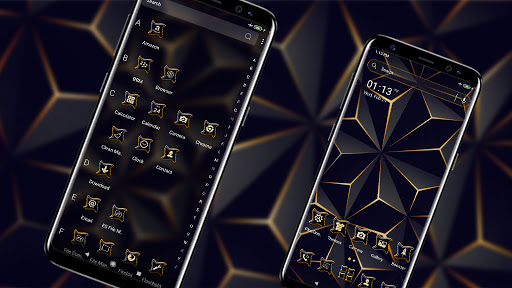 دانلود برنامه ۳d Triangle Black Theme اندروید بازار