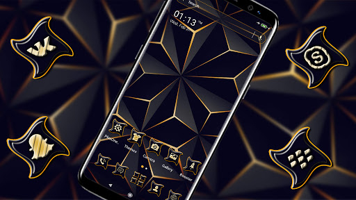 برنامه 3d Triangle Black Theme دانلود بازار