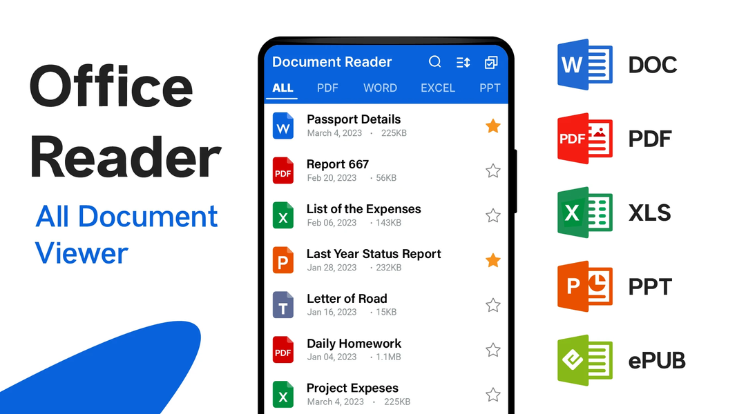 دانلود برنامه All Document Reader 2023 اندروید بازار