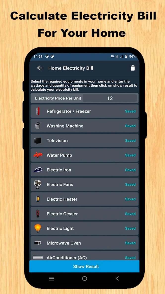 دانلود برنامه Home Electricity Calculator اندروید | بازار