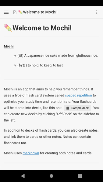 دانلود برنامه Mochi - Flashcards and notes اندروید | بازار