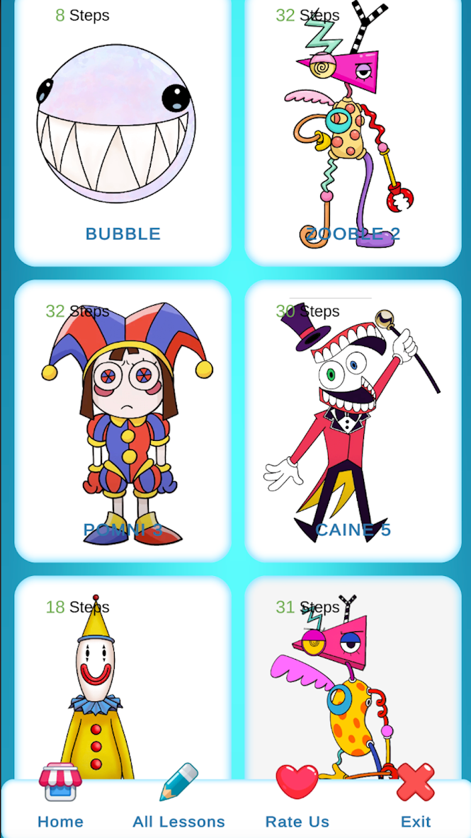 دانلود برنامه How To Draw Digital Circus اندروید بازار