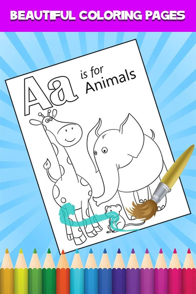 دانلود برنامه Learn Alphabet Coloring Book اندروید بازار
