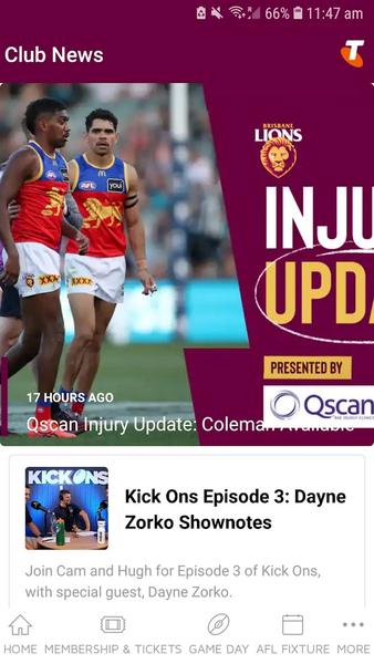 دانلود برنامه Brisbane Lions Official App اندروید | بازار