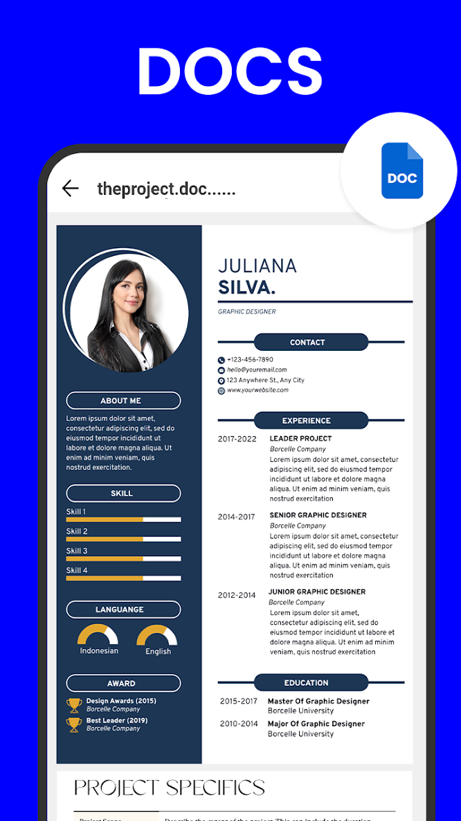 دانلود برنامه Docx Reader And Word Office اندروید بازار