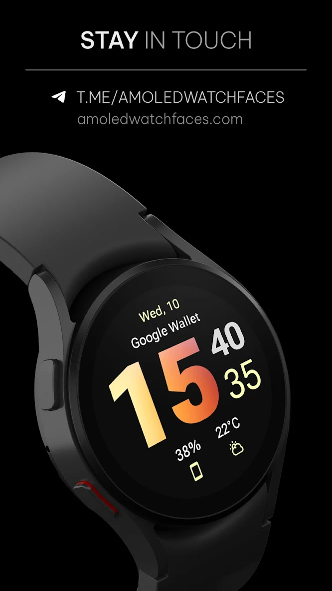 دانلود برنامه Awf Gradient Wear Os ۳ Face اندروید بازار