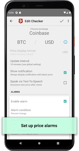 دانلود برنامه Bitcoin Checker - Your Alarms اندروید | بازار
