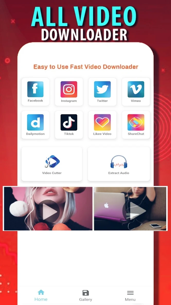 دانلود برنامه All Video Downloader And Music اندروید بازار