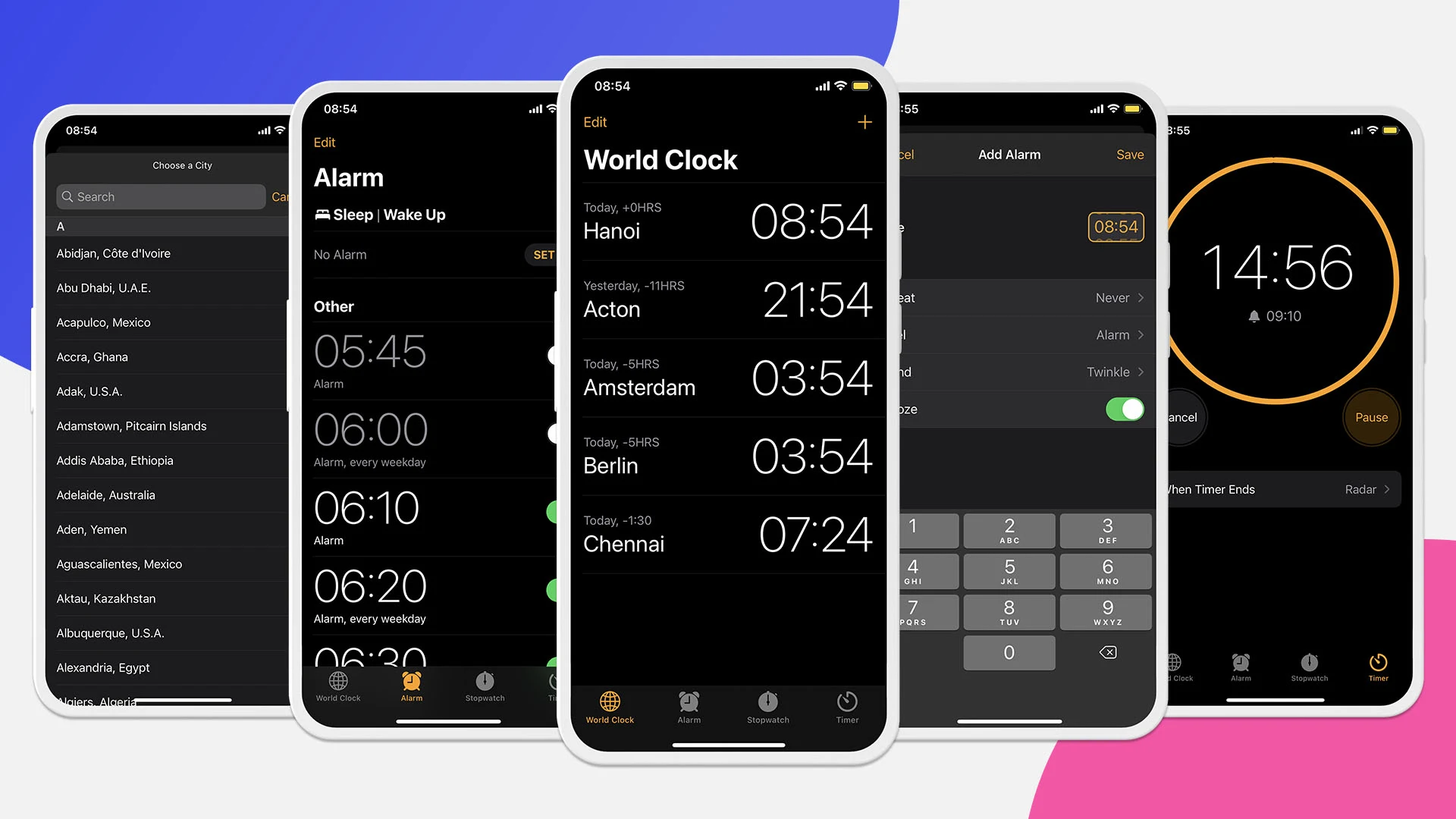 دانلود برنامه Clock Phone ۱۵ Alarm And Timer اندروید بازار