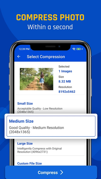 دانلود برنامه Reduce Photo Size Downsize اندروید بازار