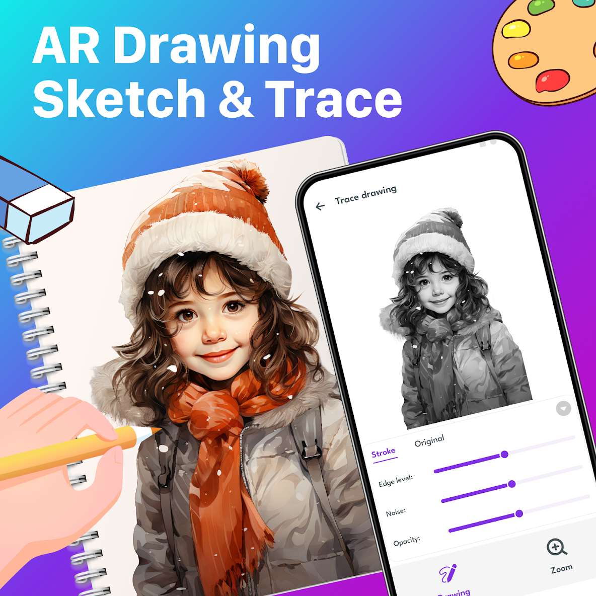 دانلود برنامه AR Drawing - Trace Drawing App اندروید | بازار