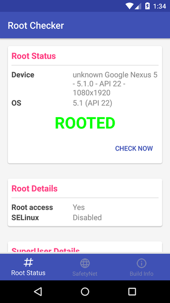 دانلود برنامه Root And Safetynet Checker اندروید بازار