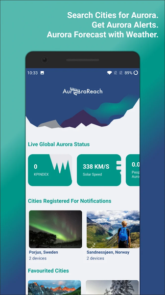 دانلود برنامه AuroraReach - Aurora Alerts اندروید | بازار