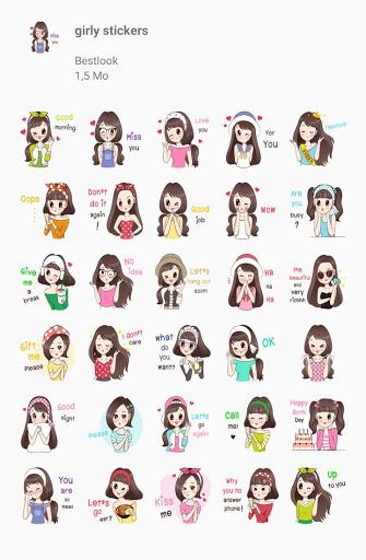 دانلود برنامه Emoji Girly Stickers Wastickerapps اندروید بازار