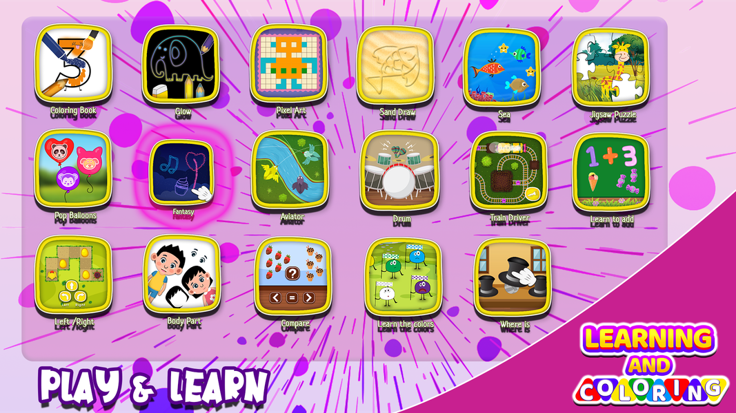 دانلود بازی Learn And Coloring Kindergarten اندروید بازار