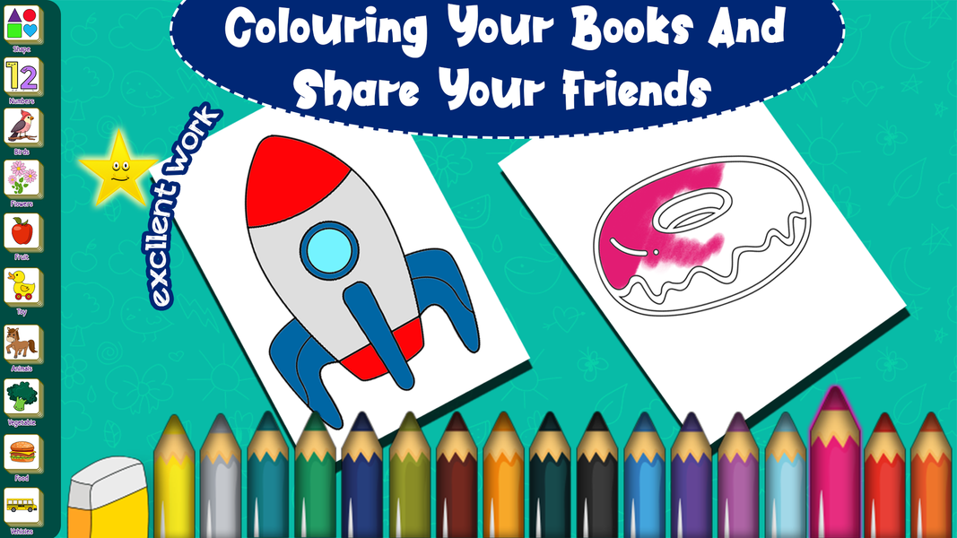 دانلود بازی Learn And Coloring Kindergarten اندروید بازار