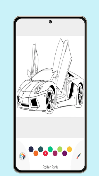 sports car coloring pages easy
