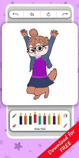 alvin and the chipmunks coloring pages jeanette