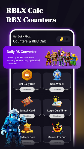 دانلود برنامه RBLX Calc : RBX Counters اندروید | بازار