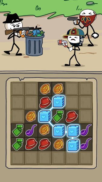 دانلود بازی Gang Battle Stickman Match 3 اندروید بازار