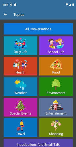 دانلود برنامه English Conversation Practice اندروید بازار