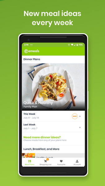 دانلود برنامه eMeals - Meal Planning Recipes اندروید | بازار