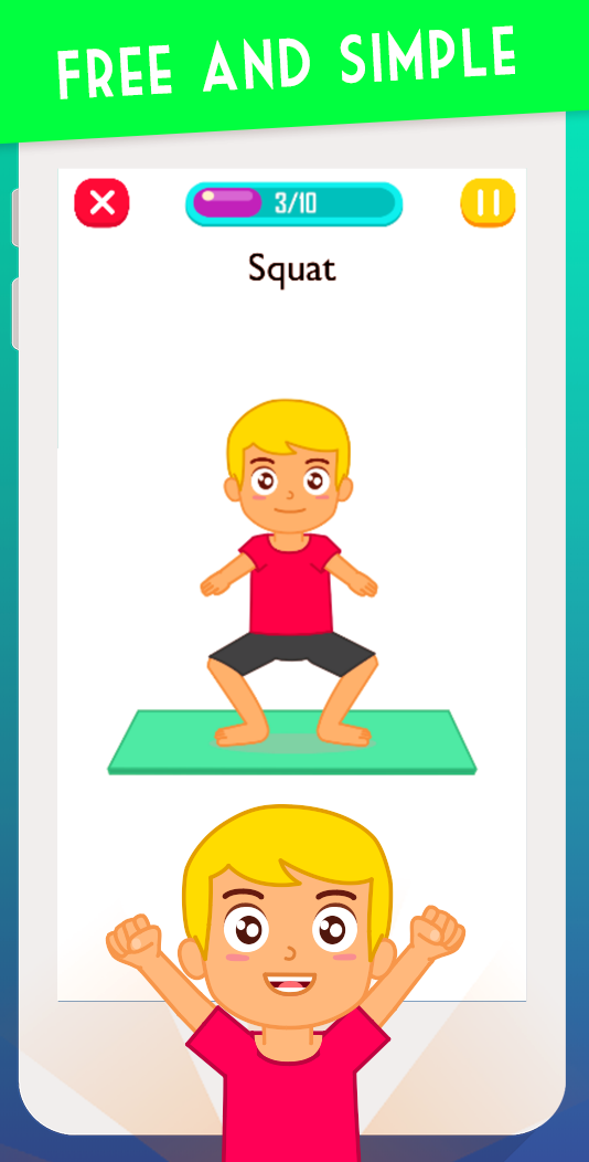 دانلود برنامه Exercise For Kids at Home اندروید | بازار