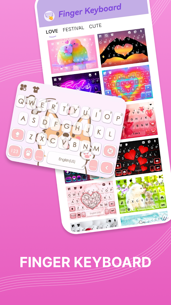 دانلود برنامه Finger Keyboard اندروید | بازار