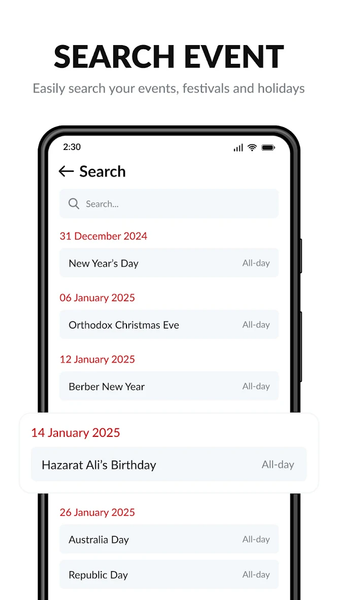 دانلود برنامه Calendar اندروید بازار