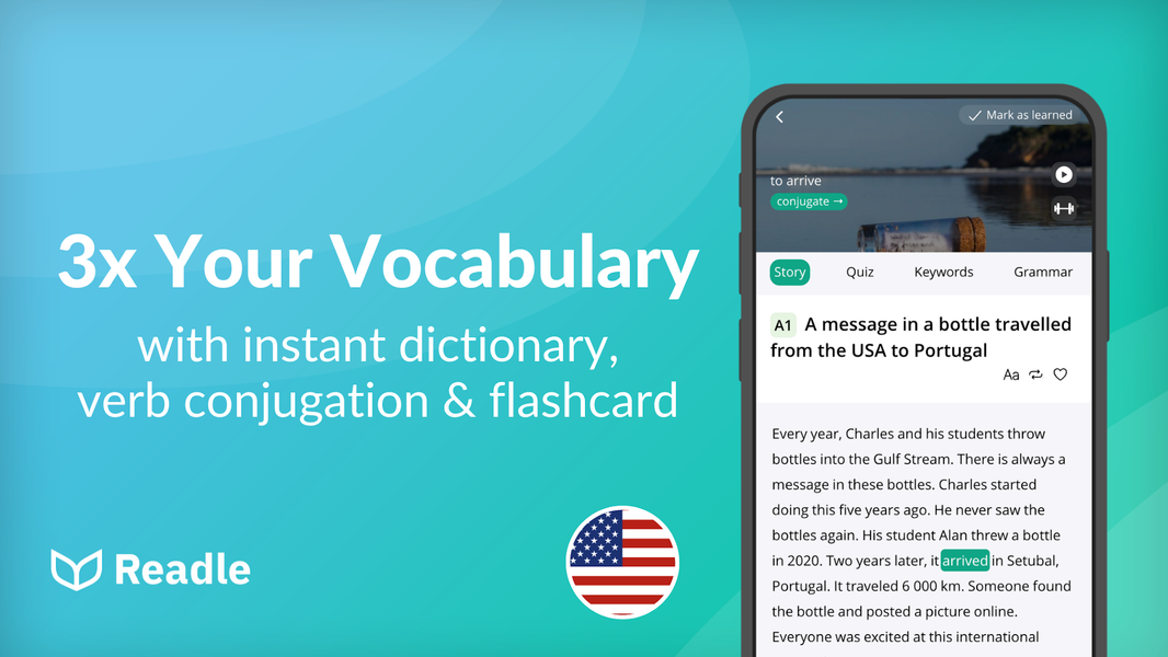 دانلود برنامه Learn English Daily Readle اندروید بازار
