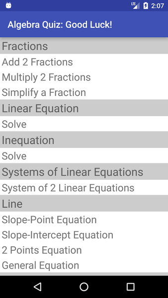 دانلود برنامه Algebra Quiz اندروید | بازار
