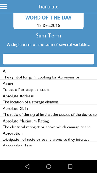 دانلود برنامه Electronics Dictionary اندروید بازار
