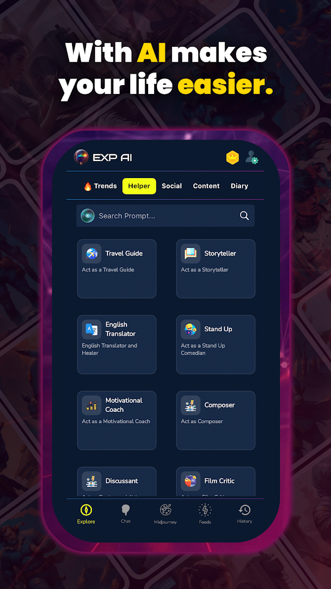 دانلود برنامه EXP AI - Chatbot AI Asistant اندروید | بازار