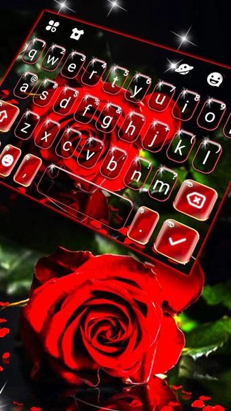 دانلود برنامه Valentine Red Rose Keyboard Theme اندروید بازار
