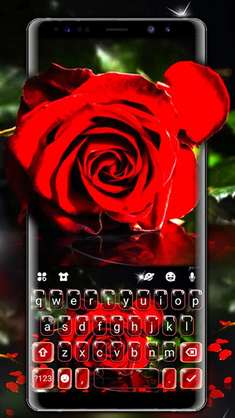 دانلود برنامه Valentine Red Rose Keyboard Theme اندروید بازار
