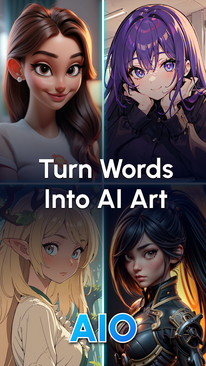 دانلود برنامه AIO: AI Art & Photo Generator اندروید | بازار
