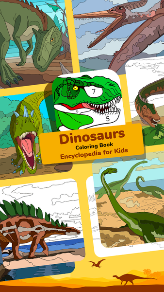 دانلود بازی Dino Coloring Encyclopedia اندروید بازار