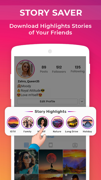 دانلود برنامه Story Download Instant Saver اندروید بازار