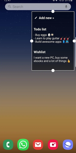 دانلود برنامه Fast Notes Home Widget And Edge اندروید بازار