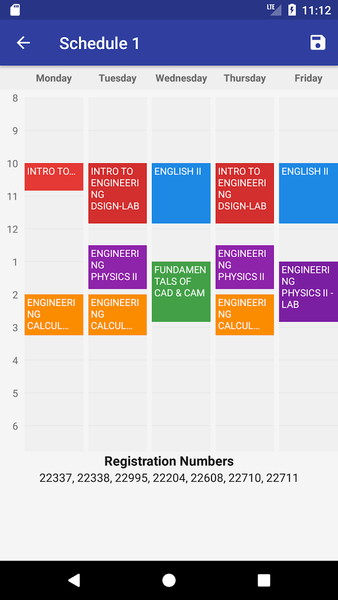 دانلود برنامه College Schedule Builder اندروید | بازار