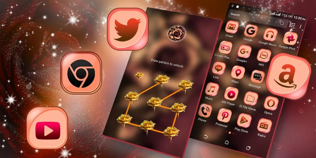 دانلود برنامه Artistic Rose Launcher Theme اندروید بازار