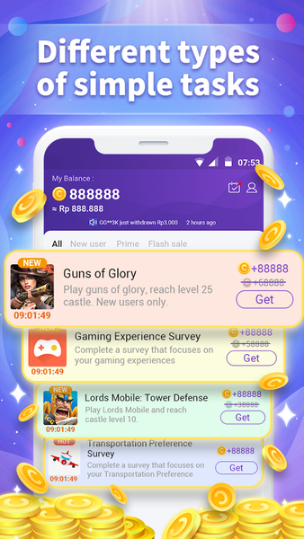 دانلود برنامه Lucky Coin - Earn real cash اندروید | بازار