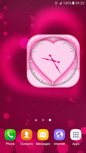 دانلود برنامه Heart Analog Clock Widget اندروید بازار