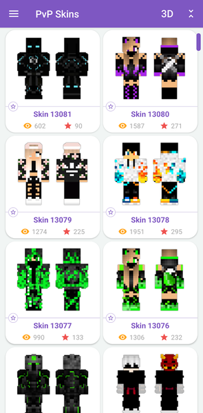 دانلود برنامه Pvp Skins For Minecraft Pe اندروید بازار