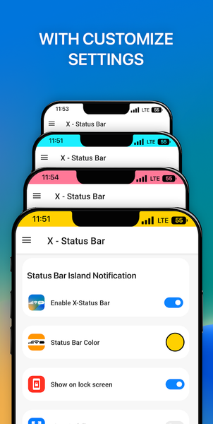 دانلود برنامه Icenter Os ۱۶ X Status Bar اندروید بازار