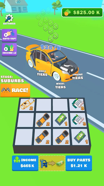 دانلود بازی Merge Race Idle Car Games اندروید بازار