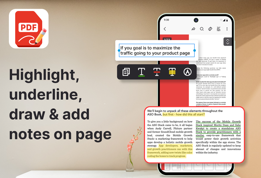 دانلود برنامه PDF Reader - PDF Editor اندروید | بازار